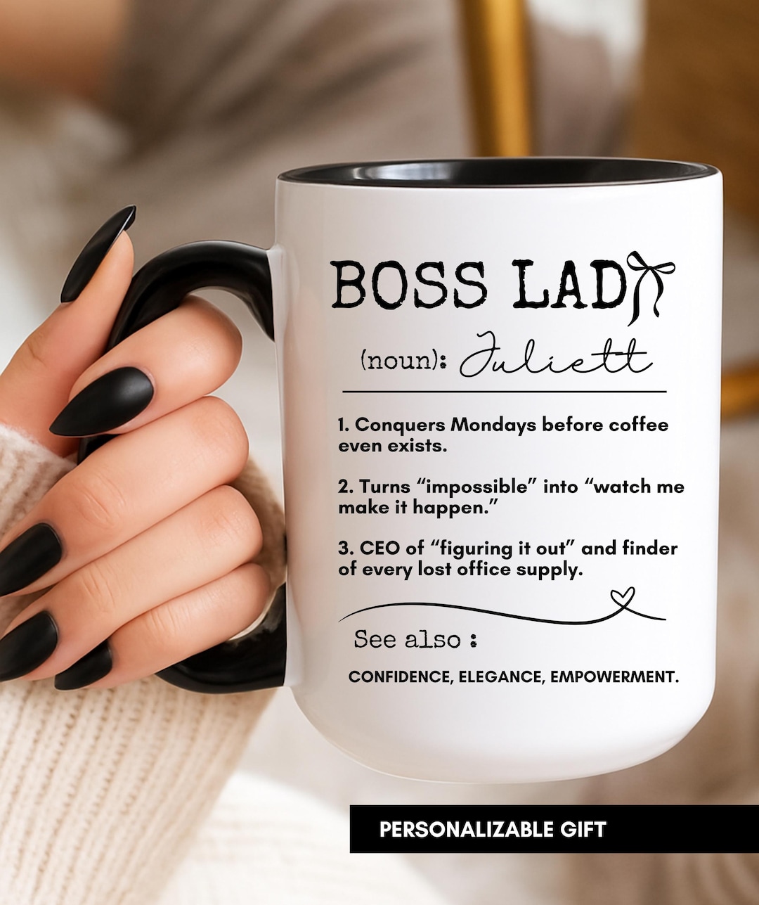 Funny Boss Lady Mug,custom Coworker Gift,personalized Office Mug,boss ...
