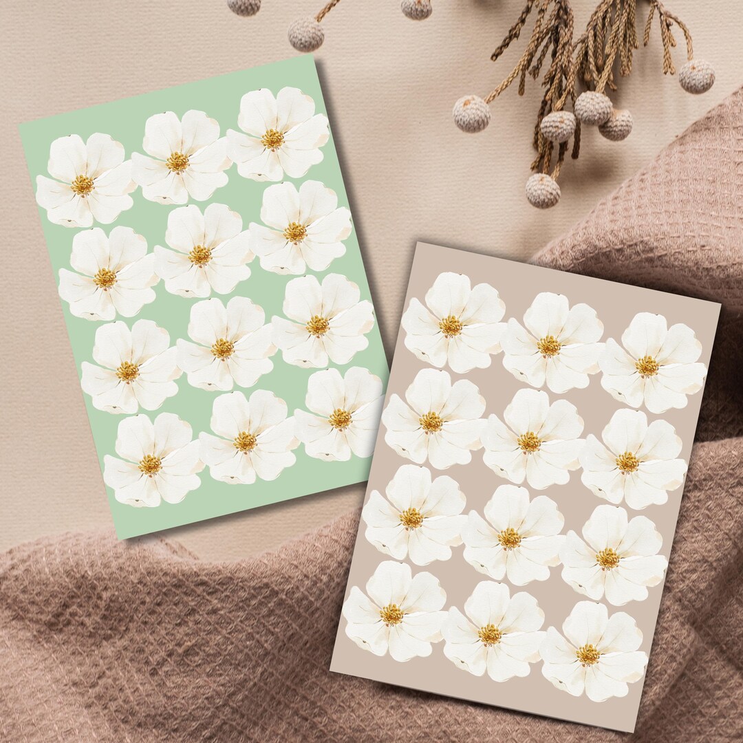 Set of 2 Floral Greeting Cards - Printable Spring Flower Cards for Any ...