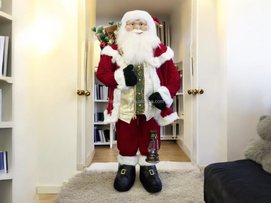 180 Cm Christmas Decoration Life Size Santa Claus Oil Lamp Ornament ...