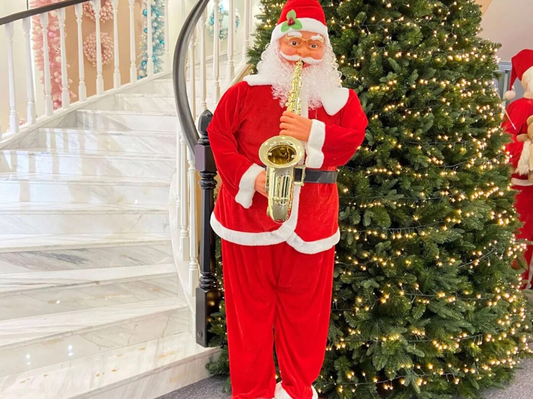 Collapsible Life-size Santa Claus 70-inch Animated Rocking Holiday ...