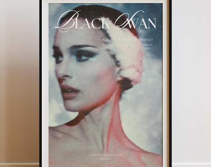 Black Swan Movie Poster, Natalie Portman Print, Dark Ballet Decor ...
