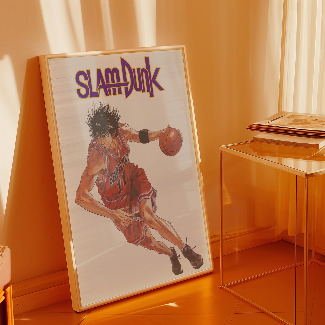 Slam Dunk Anime Poster: Hanamichi Sakuragi Basketball Art (PNG, PDF ...