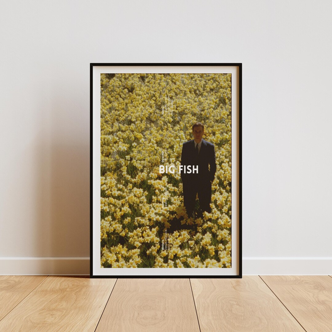 Big Fish Movie Poster, Tim Burton Art Print, Fantasy Drama Film Decor ...