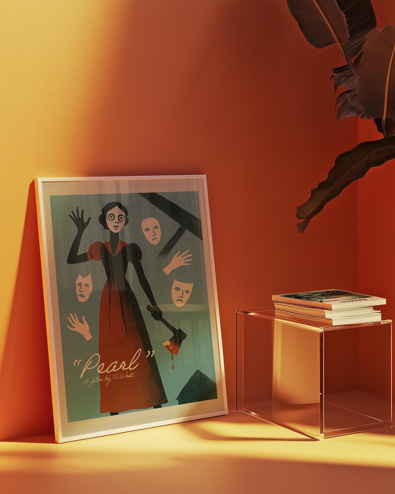 Pearl 2022 Movie Poster, Mia Goth Art Print, Ti West Horror Film Decor ...