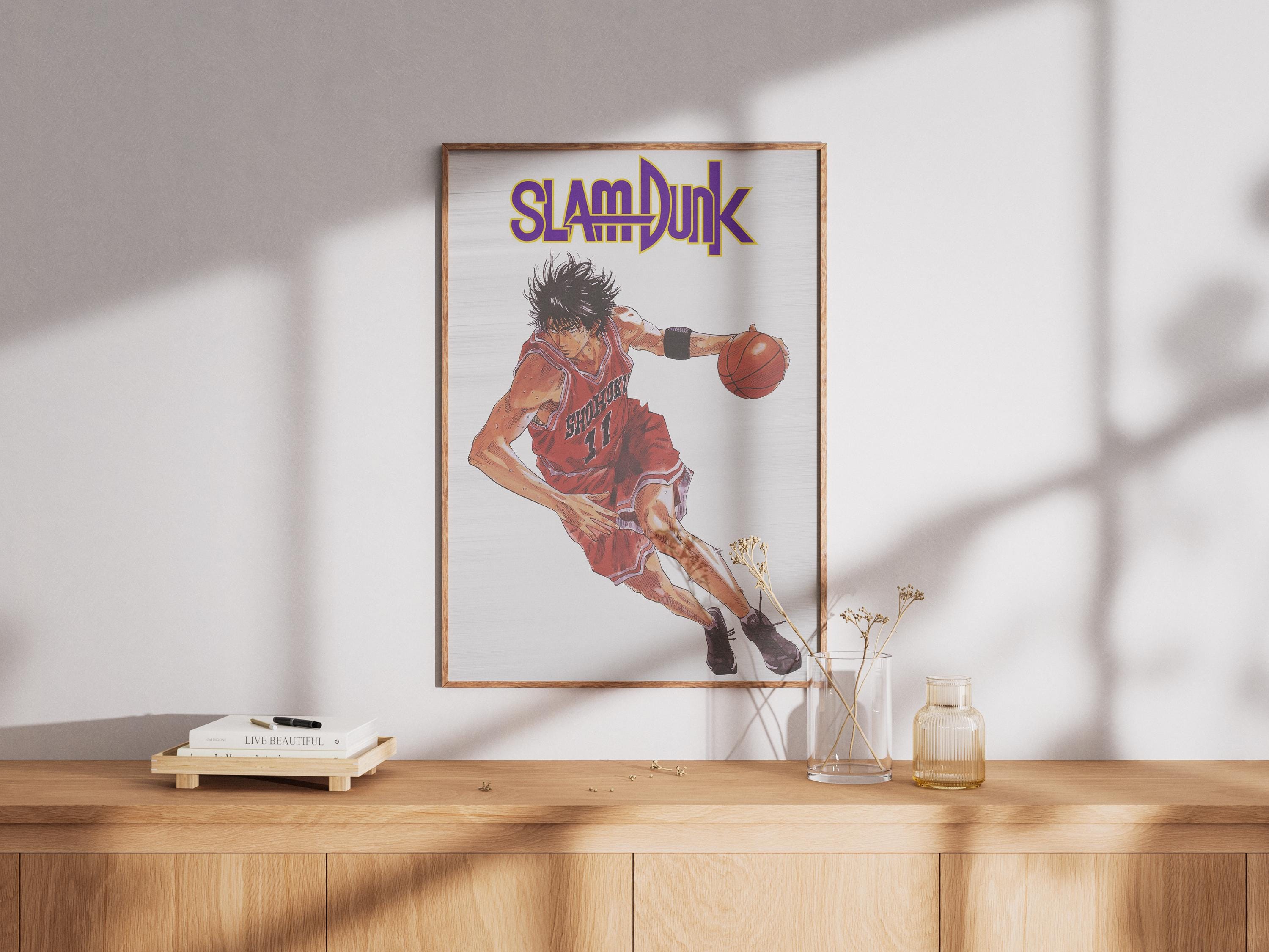 Slam Dunk Anime Poster: Hanamichi Sakuragi Basketball Art (PNG, PDF ...