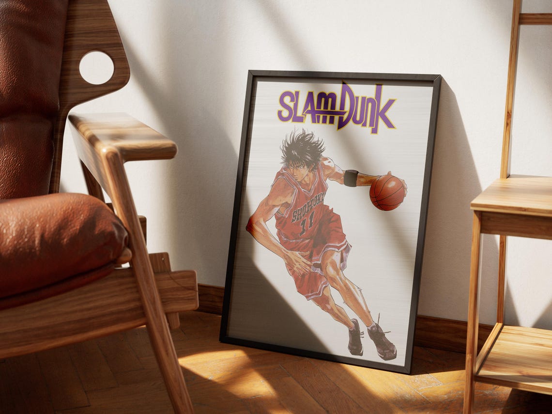 Slam Dunk Anime Poster: Hanamichi Sakuragi Basketball Art (PNG, PDF ...