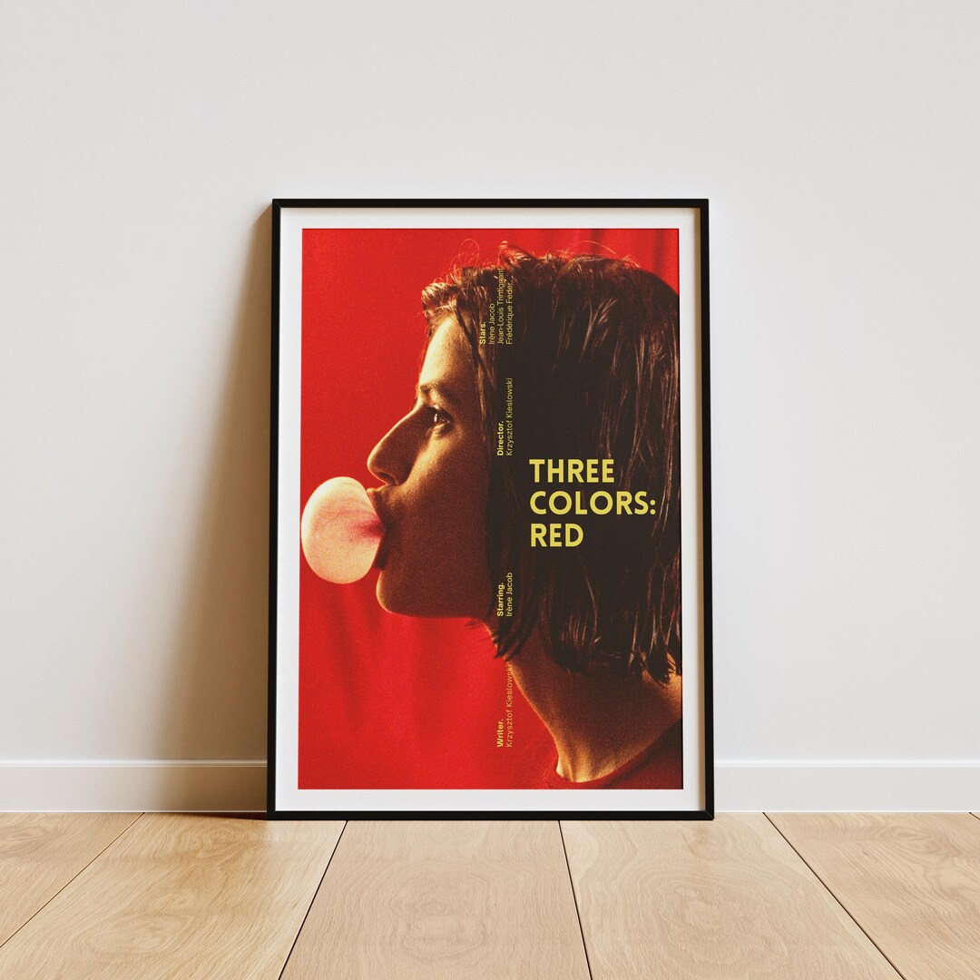 Three Colors: Red Movie Poster, Krzysztof Kieślowski Film Art, Irène ...