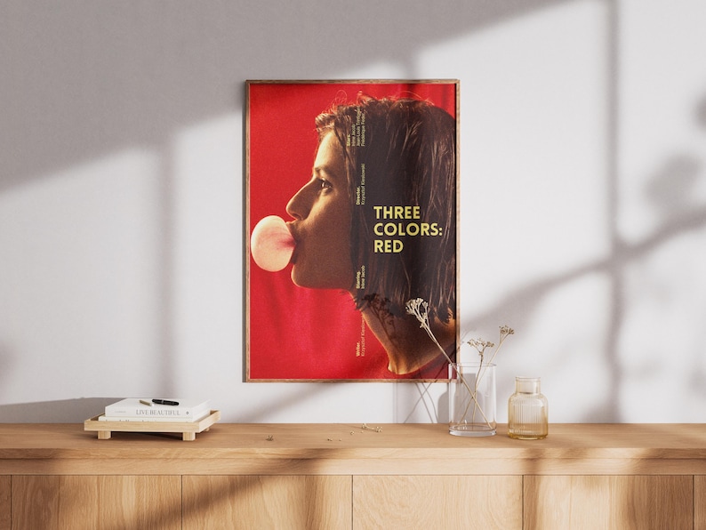 Three Colors: Red Movie Poster, Krzysztof Kieślowski Film Art, Irène ...
