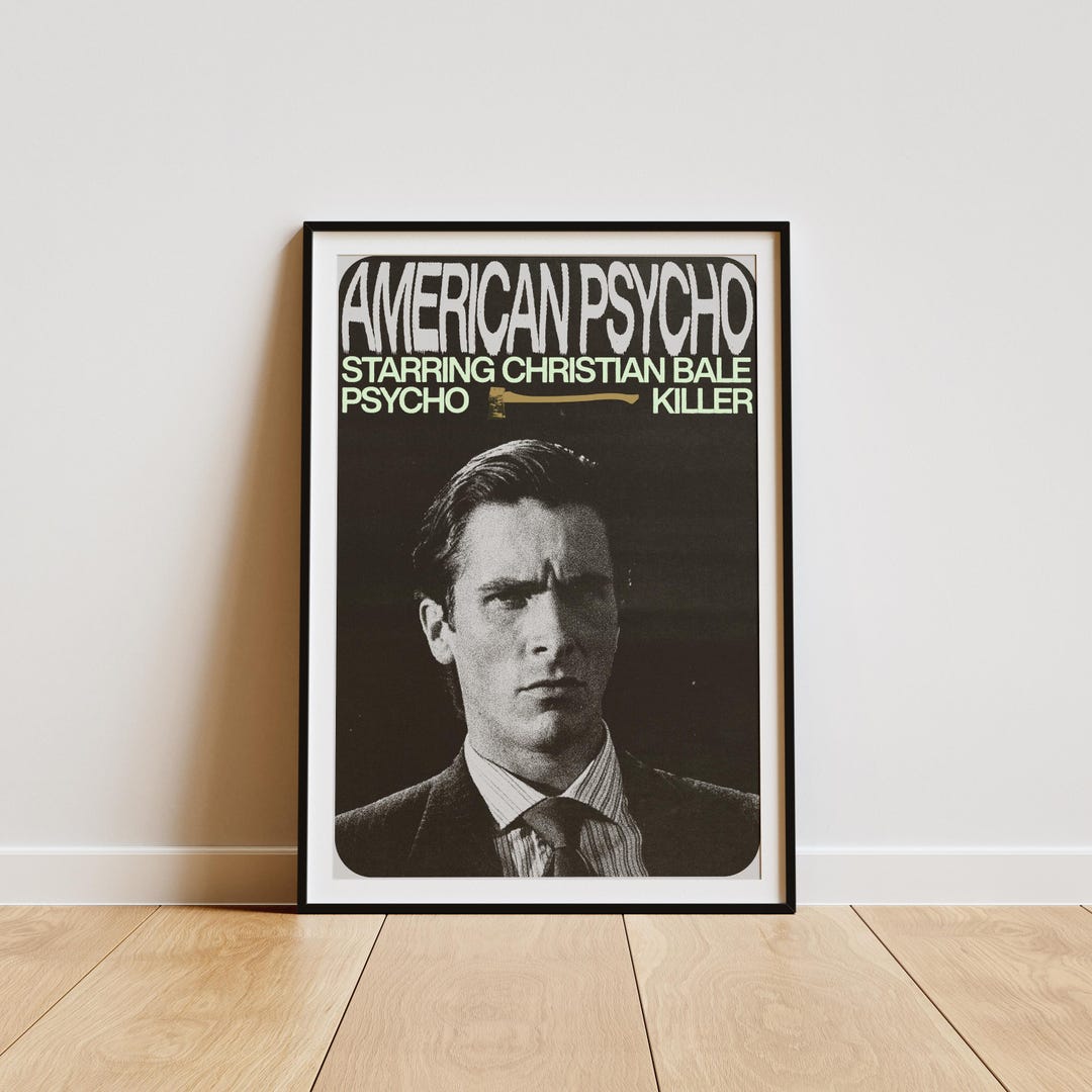 American Psycho Poster A3 Digital Wall Art Printable 300 DPI PDF PNG ...