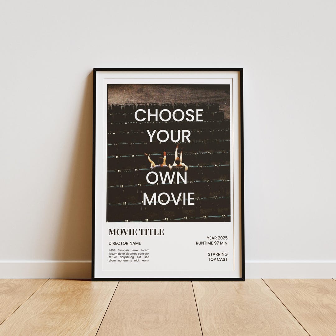 Custom Movie Poster Digital Download, Personalized Film Wall Art ...