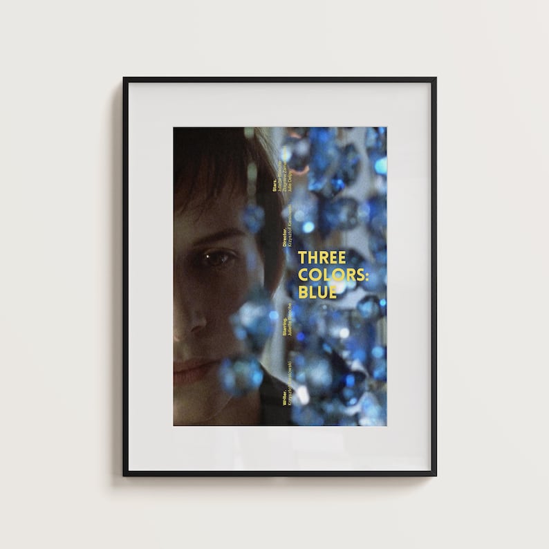 Three Colors Blue Poster, Kieslowski Film Print, Juliette Binoche Art ...