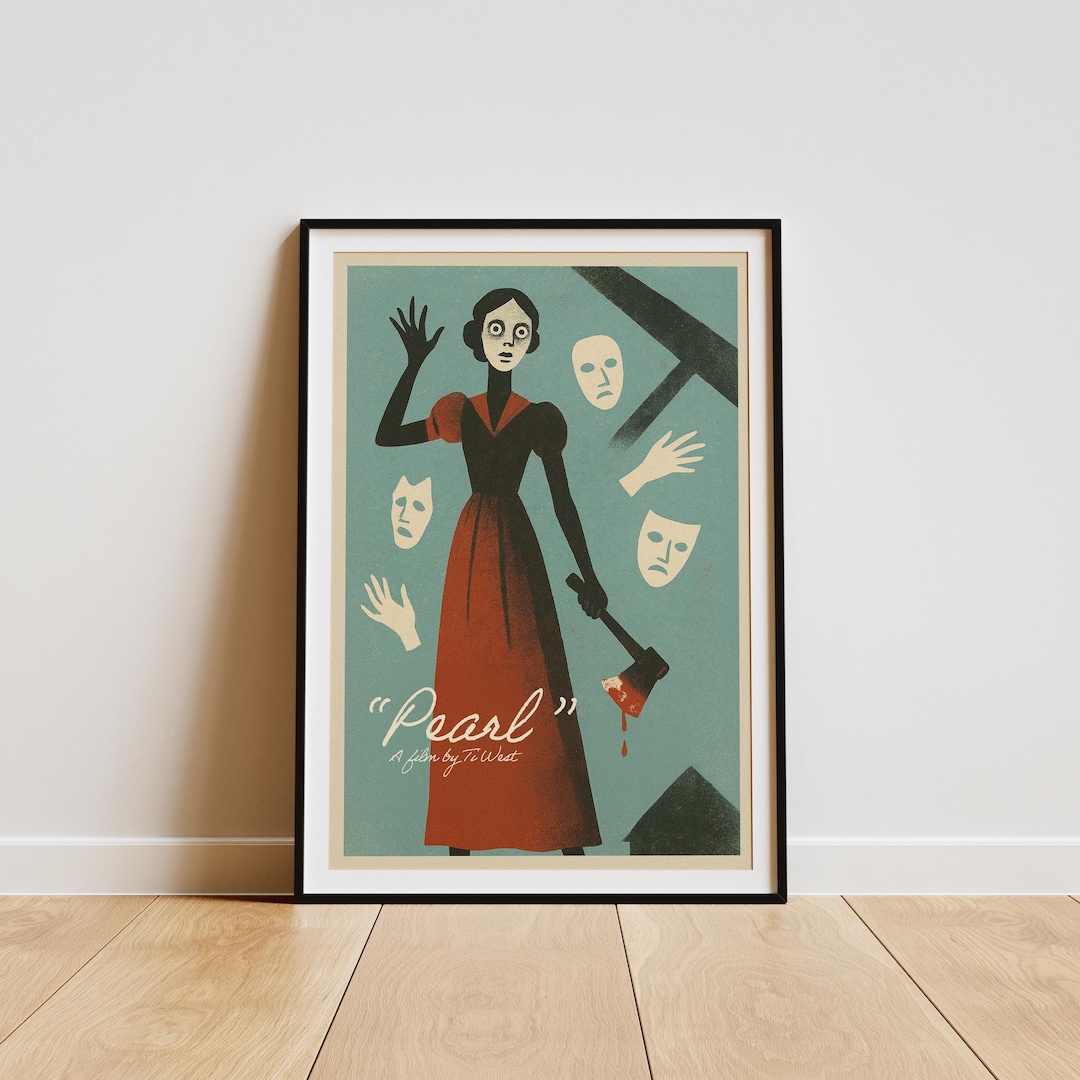 Pearl 2022 Movie Poster, Mia Goth Art Print, Ti West Horror Film Decor ...