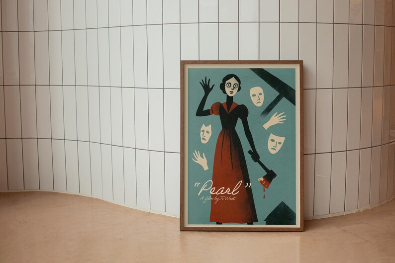 Pearl 2022 Movie Poster, Mia Goth Art Print, Ti West Horror Film Decor ...