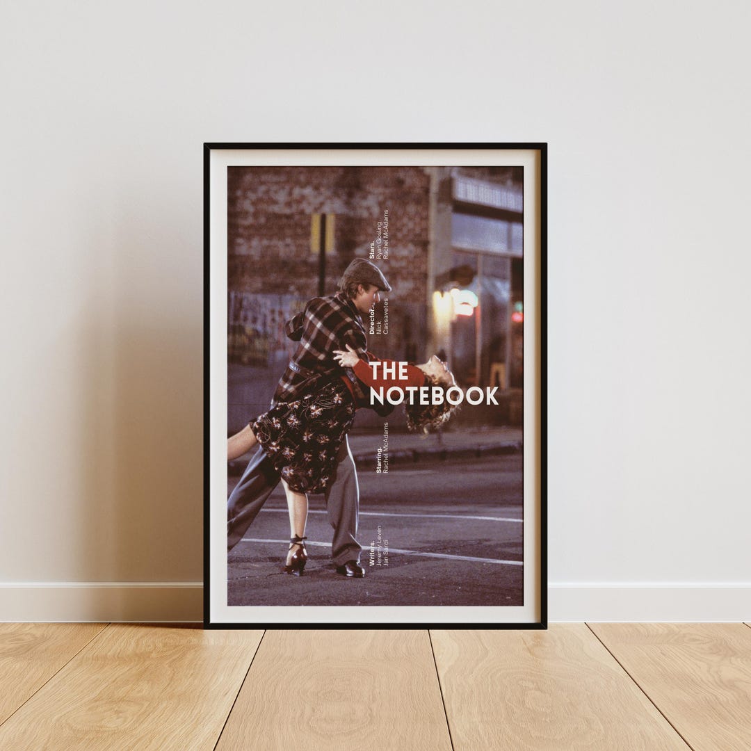 The Notebook Movie Poster, Rachel Mcadams Ryan Gosling Art, Romantic ...