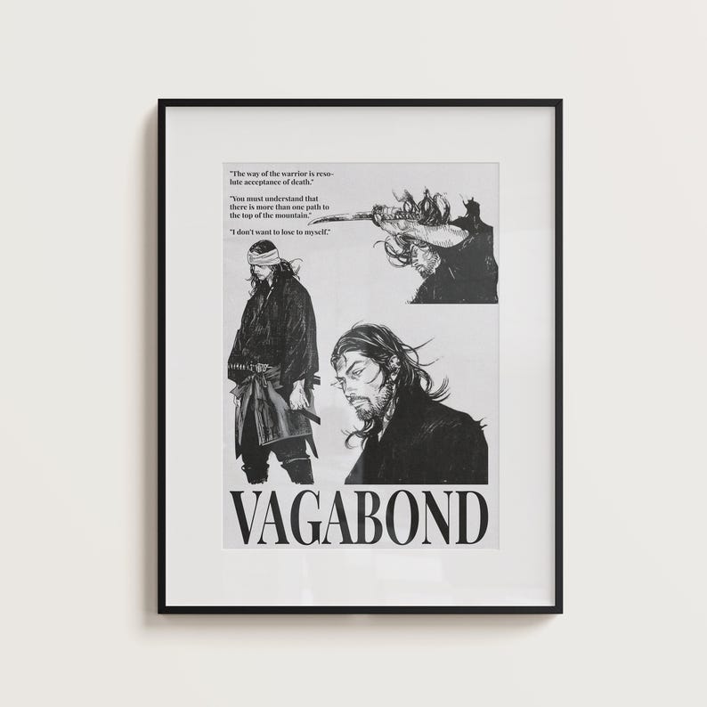 Vagabond Manga Poster: Miyamoto Musashi Samurai Art (digital Download ...