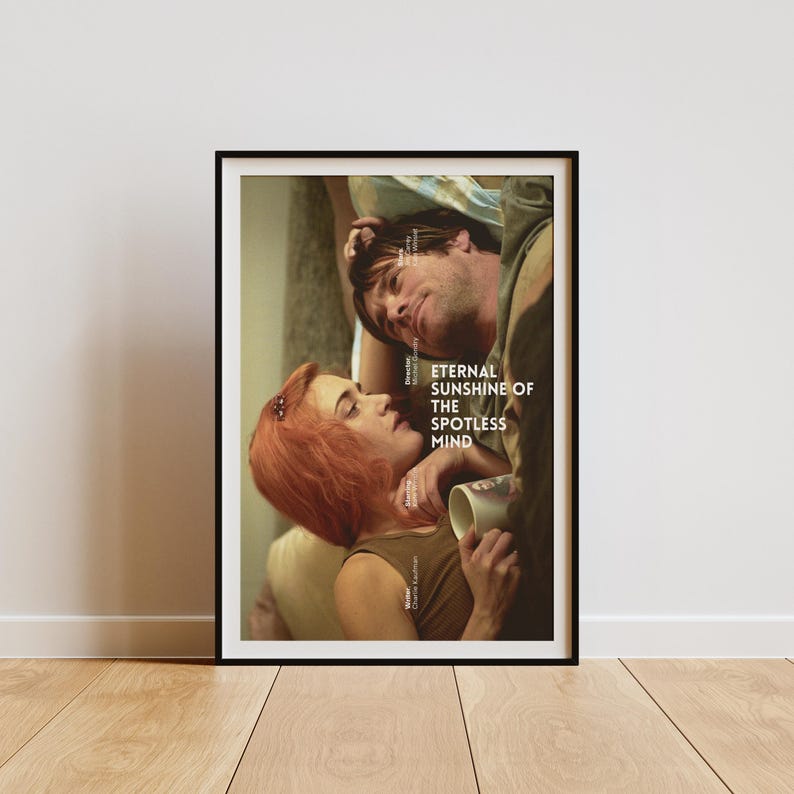 Eternal Sunshine Poster, Jim Carrey Kate Winslet Art, Clementine Joel ...