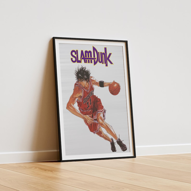 Slam Dunk Anime Poster: Hanamichi Sakuragi Basketball Art (PNG, PDF ...