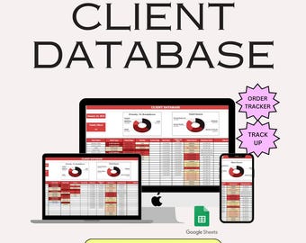 Client Database Planner, CRM Tracker Spreadsheet & Pdf, Dashboard ...