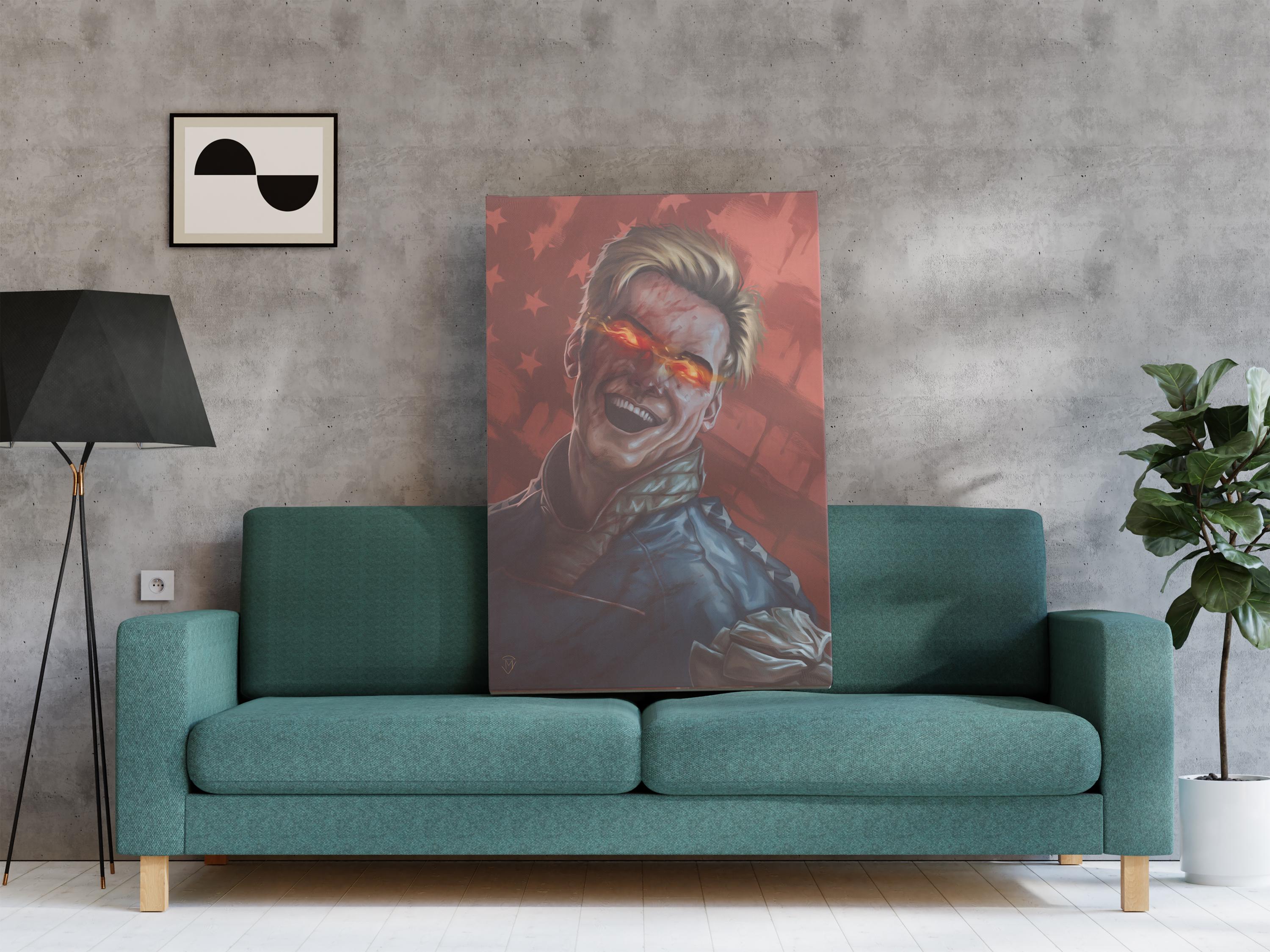 Homelander Art, the Boys Canvas, Homelander Canvas, Tv Shows Art ...