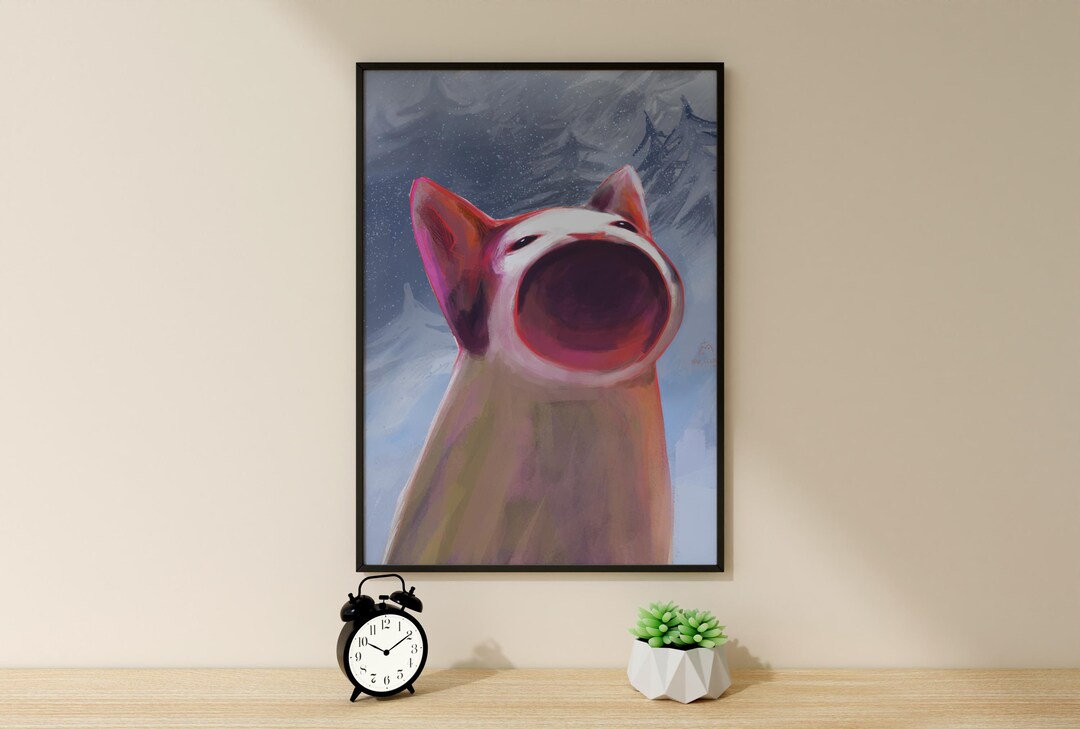 Scream Cat, Cat Screaming, Meme Poster, Cat Art, Meme Cat, Wall Decor ...