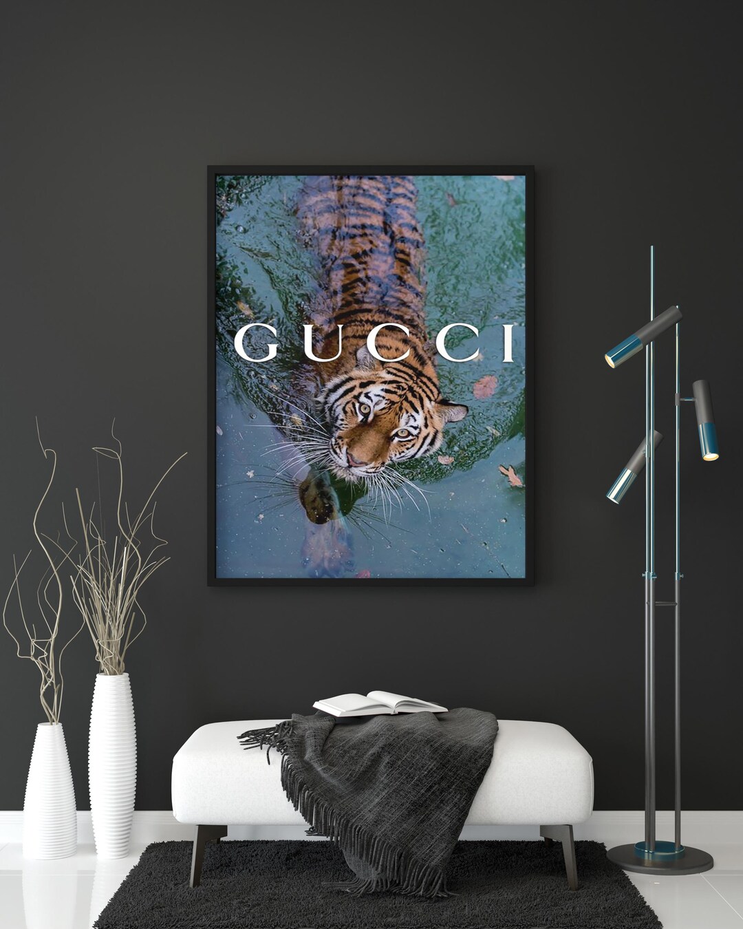 Gucci Poster, Fashion Magazine Art, Gucci Canvas, Gucci Art, Gucci ...