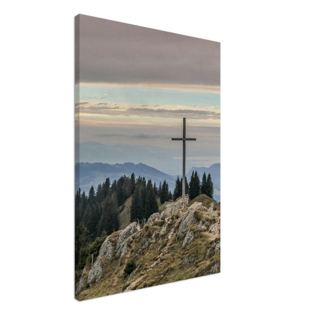 Stunning Mountain View Canvas Print Beautiful Coss Nature Art Decor ...