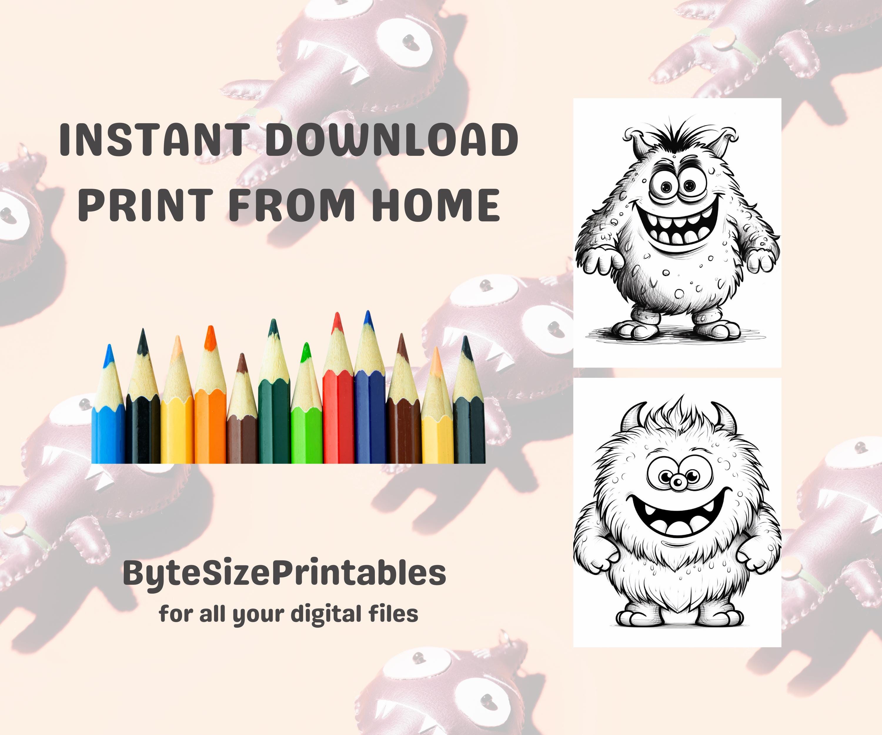 Printable Monster Coloring Pages – Fun Creative Creature Designs (PDF ...