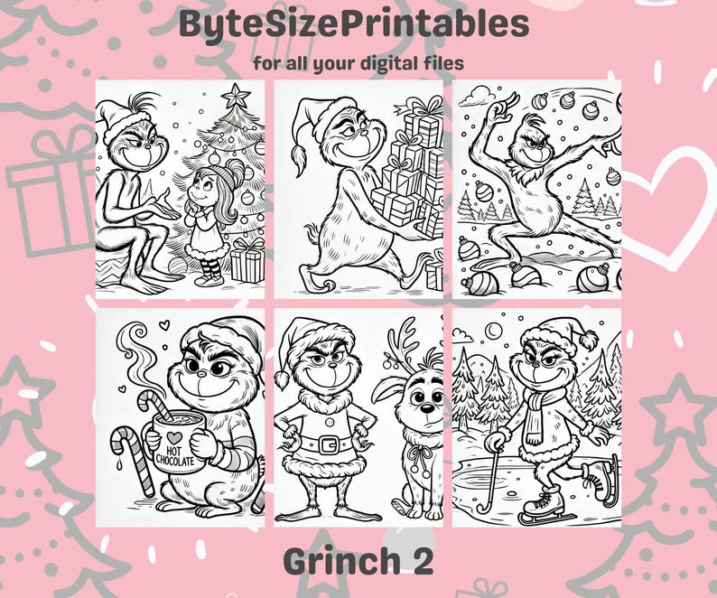Printable Grinch Coloring Pages – Christmas Sheets – Easy Christmas ...