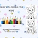 Cat Coloring Pages for Kids: Bold & Easy Designs (PDF) - Etsy