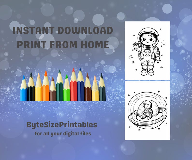 Printable Astronaut Coloring Pages – Space Exploration Designs (PDF) - Etsy