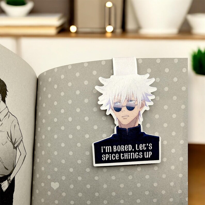 Satoru Gojo Jujutsu Kaisen Magnetic Bookmark, Handmade Anime Magnetic ...