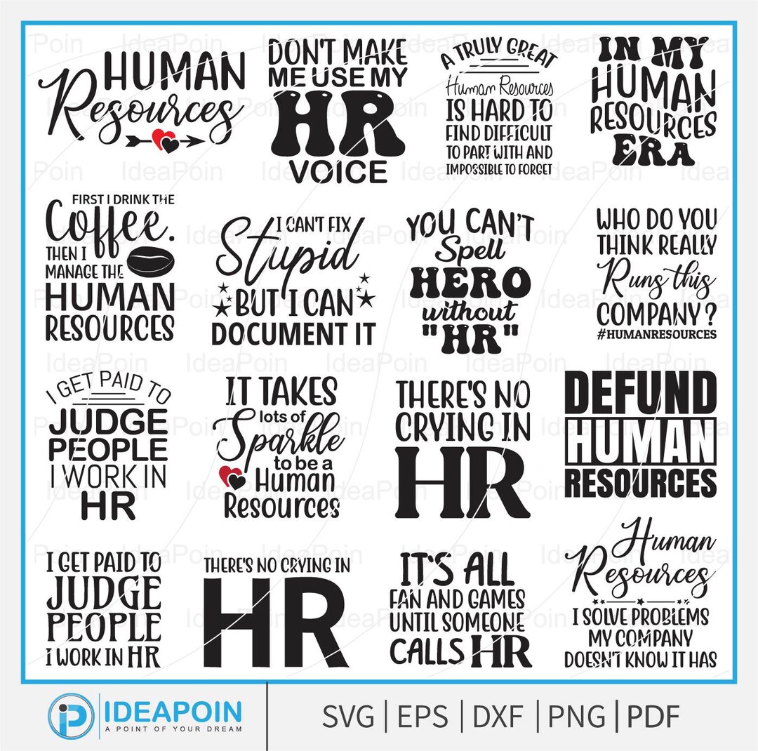 Human Resources Svg, HR Shirt Design, Human Resources Svg, HR ...