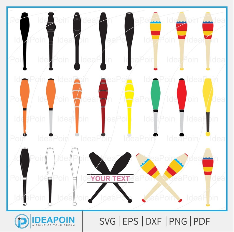 Juggling Clubs Svg, Cirque Juggling SVG, Juggling Clubs Vector ...