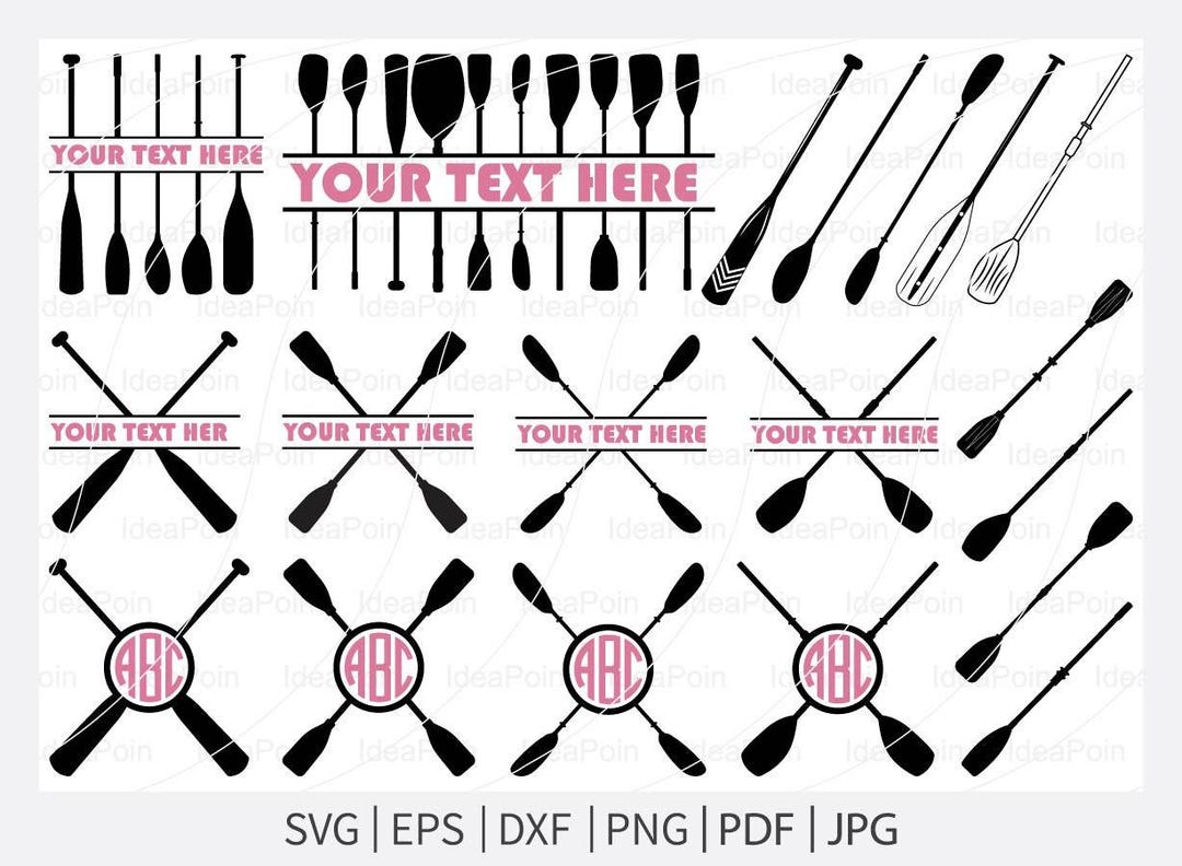 Oars SVG Bundle, Monogram Clipart (digital Download) - Etsy