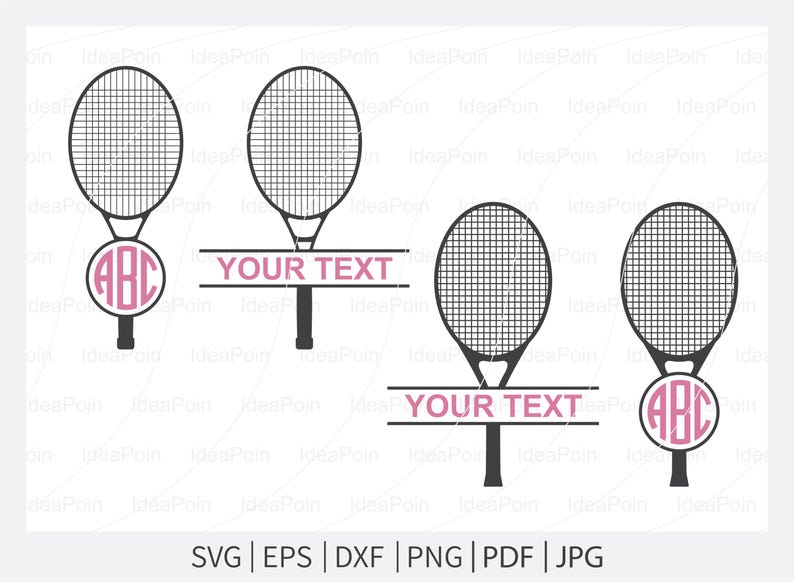 Tennis Racket & Ball SVG, Monogram, Heartbeat (digital Download) - Etsy