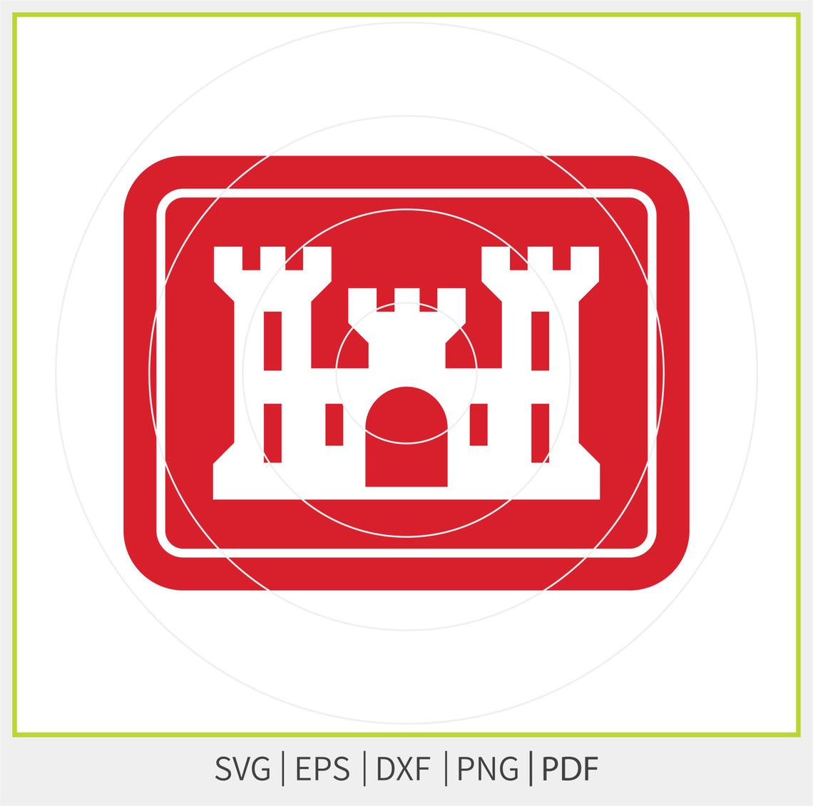 Army Corps of Engineers SVG, National Guard Vector, Combat Engineer Png ...