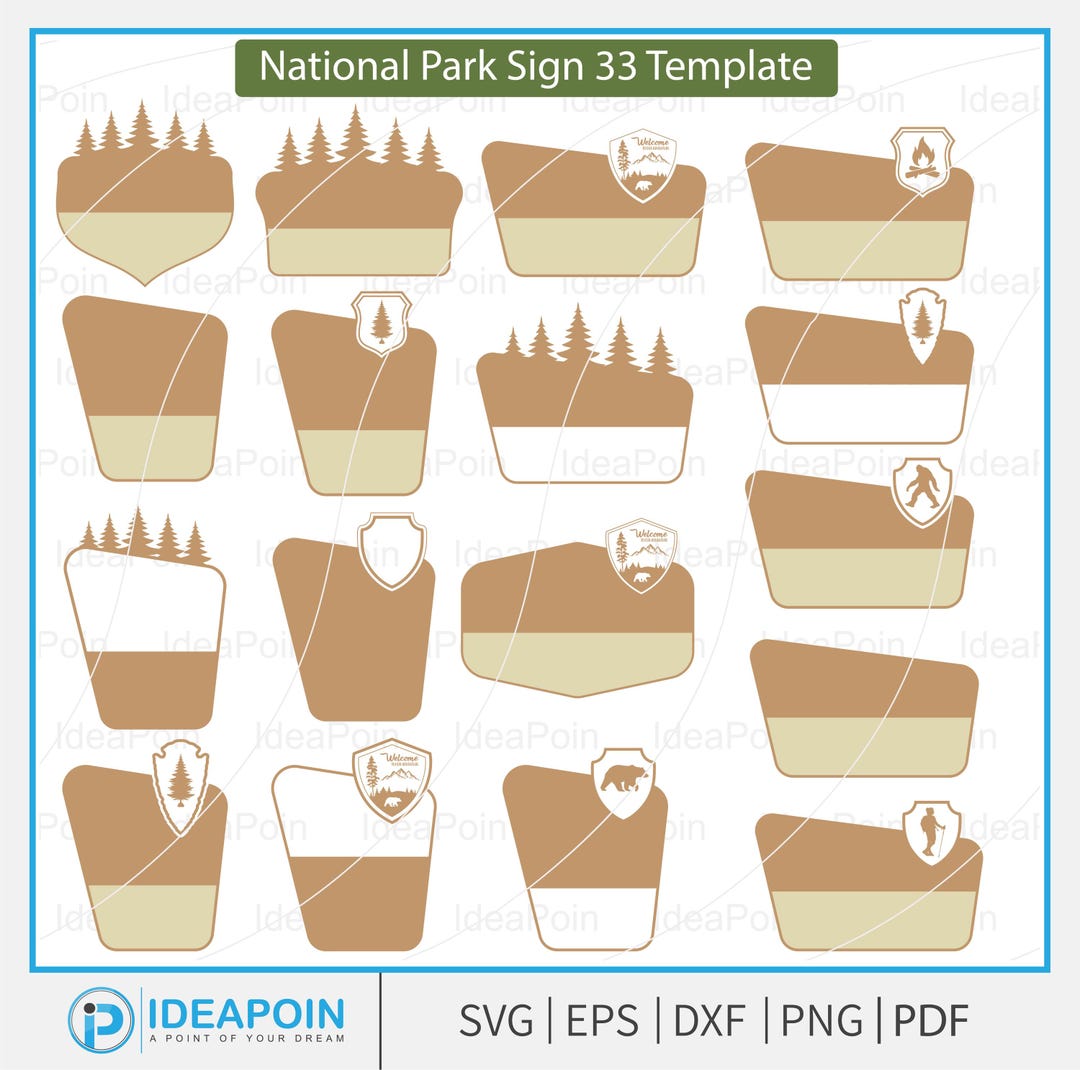 Customizable National Park Sign Svg, National Park Clipart, National ...