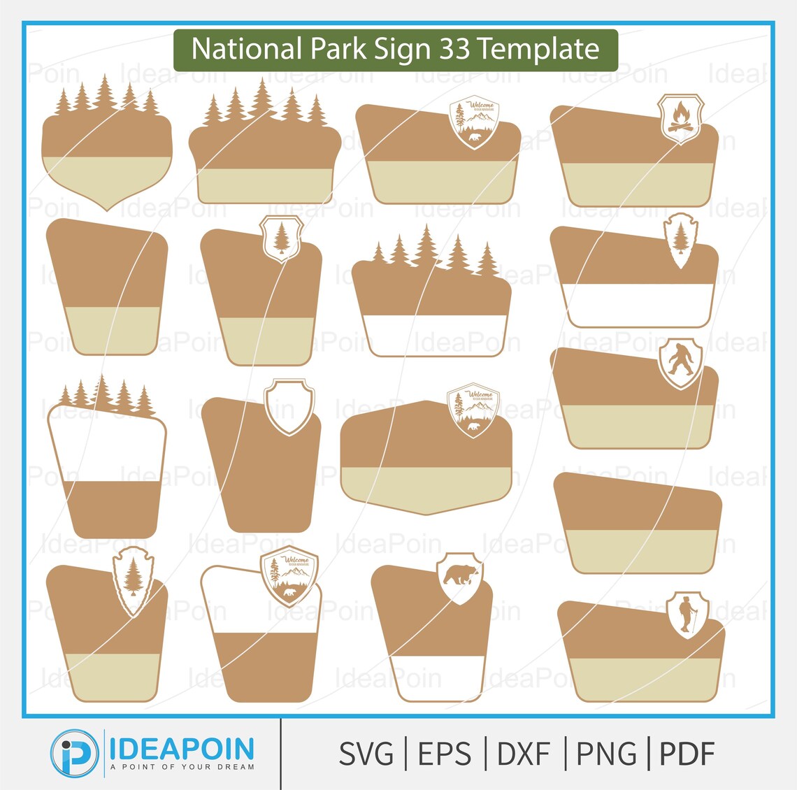 Customizable National Park Sign Svg, National Park Clipart, National ...