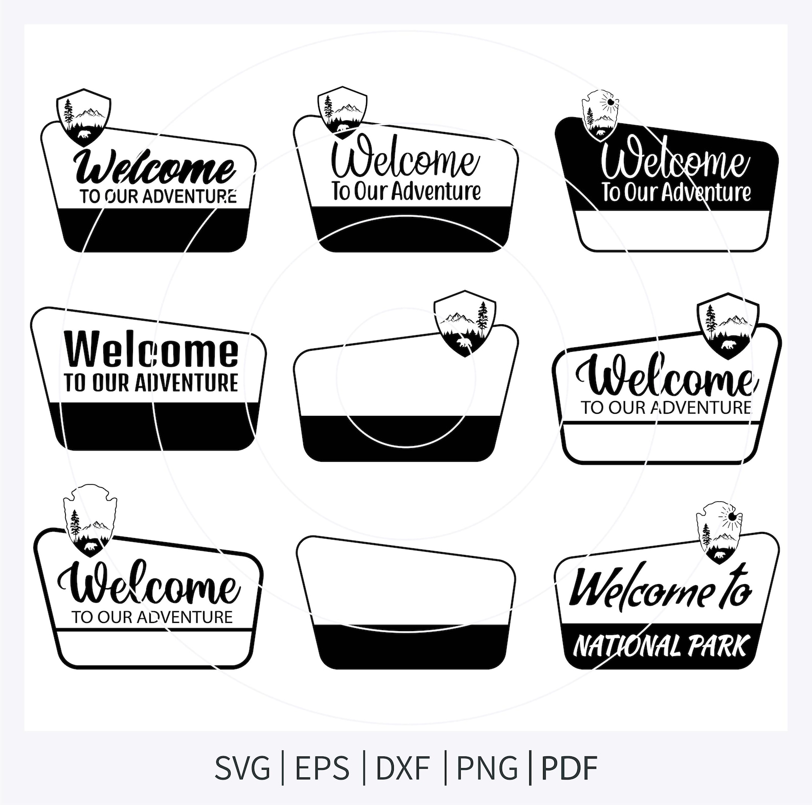 Welcome to Our Adventure Sign, National Park SVG (digital Download) - Etsy