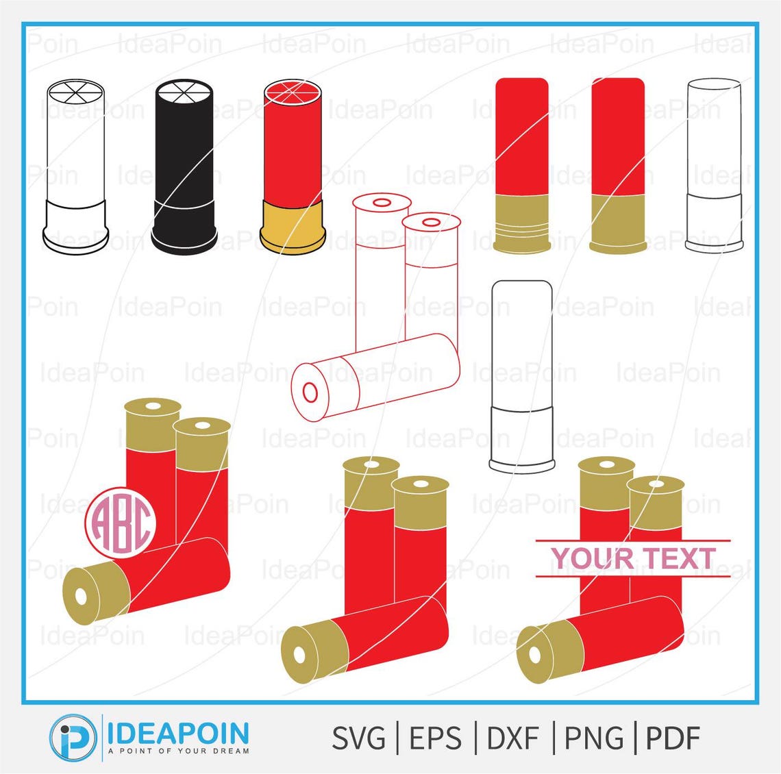 Shotgun Shells Svg, Hunting Monogram SVG, Duck Hunter SVG, Shotgun ...