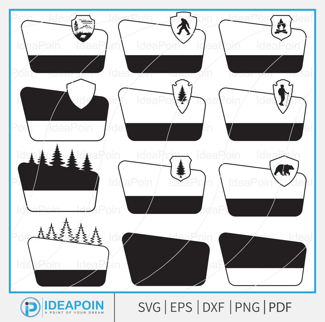 Customizable National Park Sign Template (svg, Png, Dxf, Eps) - Etsy