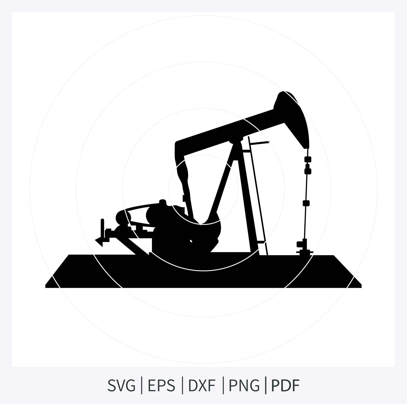 Oil Pumpjack SVG, Pump Jack, Oil Field Svg, Oil Pump, Oil Derrick ...