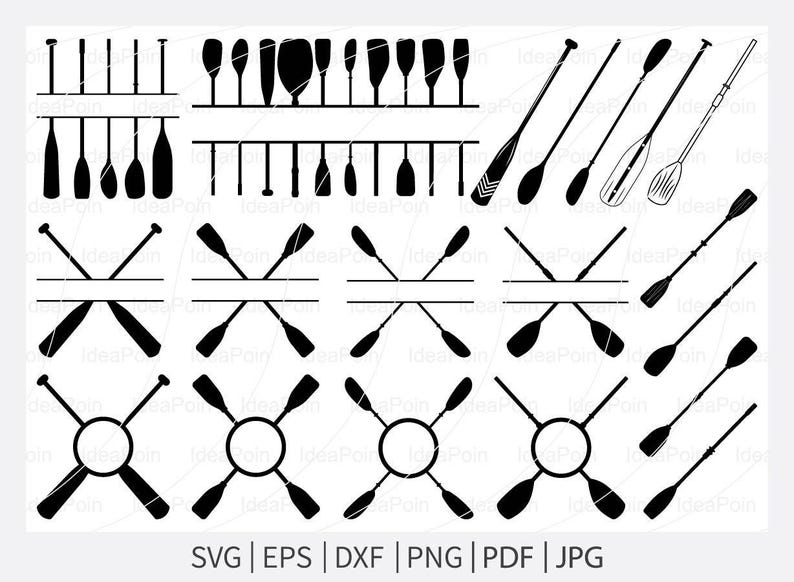 Oars SVG Bundle, Monogram Clipart (digital Download) - Etsy