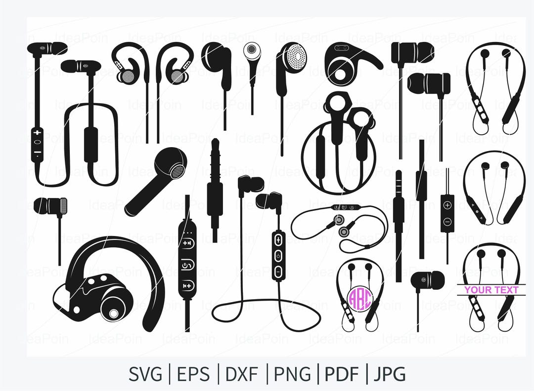 Headphone Svg, Headphone Icons, Earphone Png, Listening Music ...