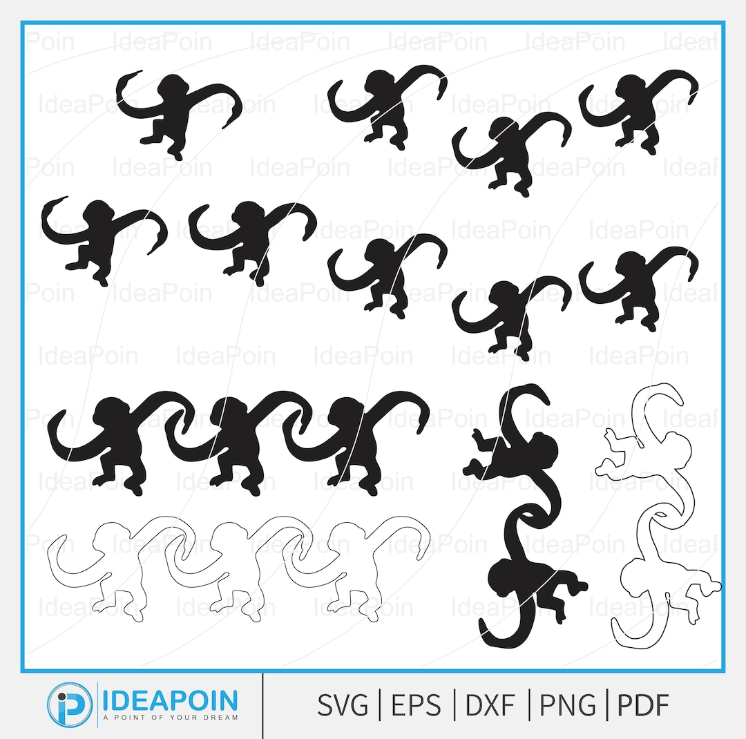 Monkey in Barrel Svg, Barrel of Monkey Svg, Monkey Silhouette Svg ...