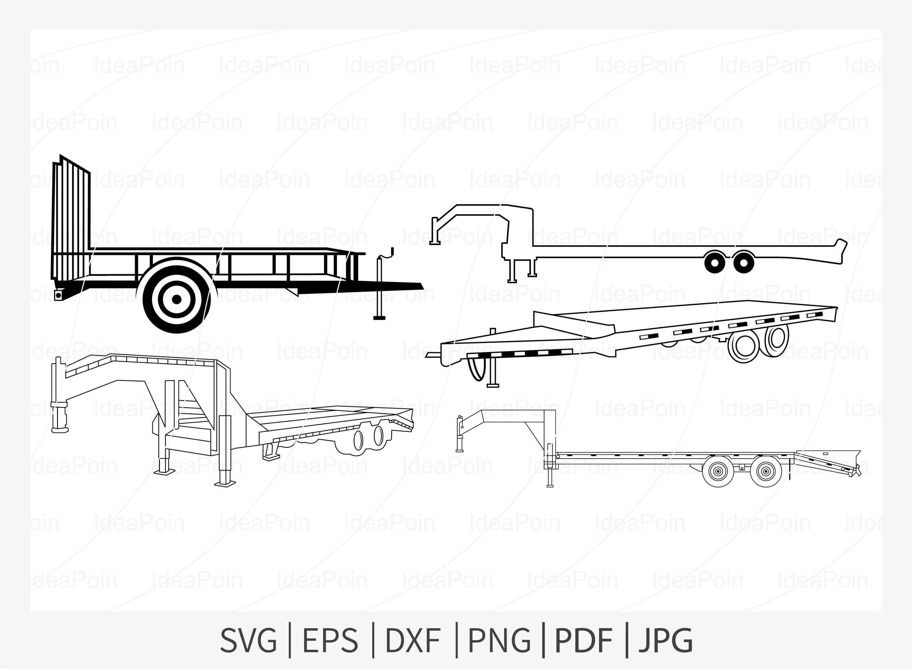 Big Tex Trailers SVG, Flatbed Trailer Svg, Flatbed Gooseneck Trailer ...