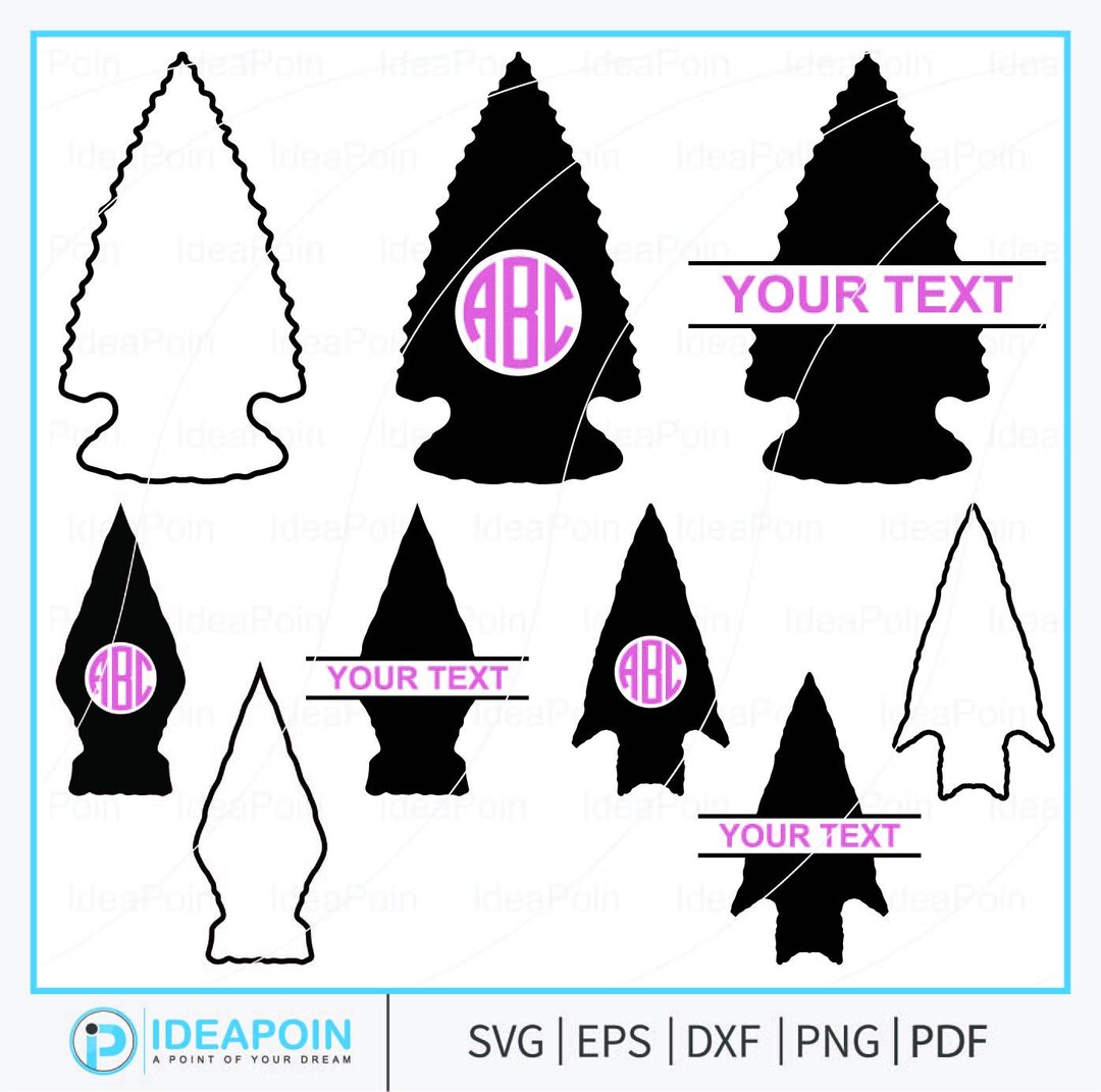 Indian Arrowhead Monogram, Indian Arrowhead Svg, Arrowhead PNG ...