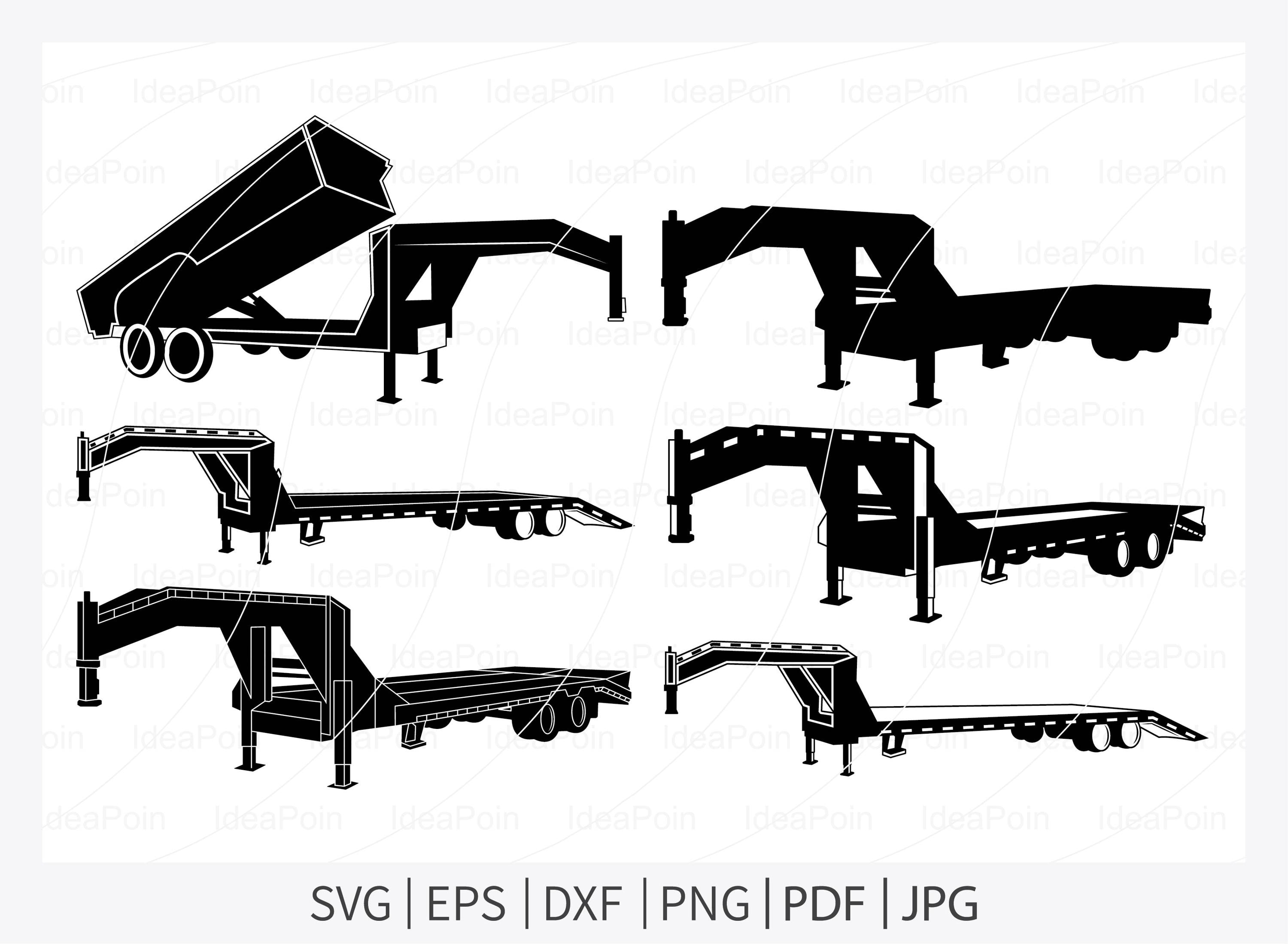 Big Tex Trailers SVG, Flatbed Trailer Svg, Flatbed Gooseneck Trailer ...