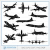 Boeing 747 400 3 View Svg Vector File Patch, Vector, Svg, Engraving ...