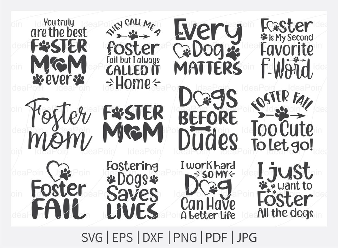 Foster Dog SVG Bundle, Dog Mom Cut Files (digital Download) - Etsy